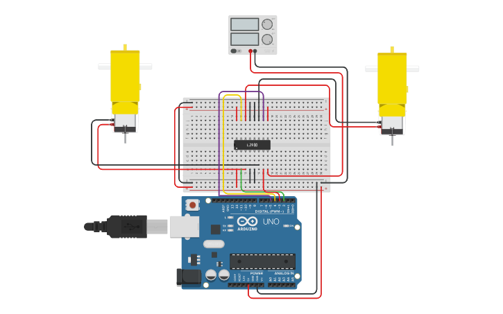 Circuit design Motor | Tinkercad
