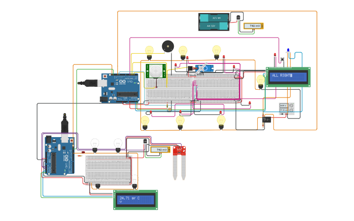 Circuit design Робототехника 24.04.23 - Tinkercad