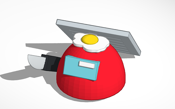 3D design Among us red Imposter venting - Tinkercad