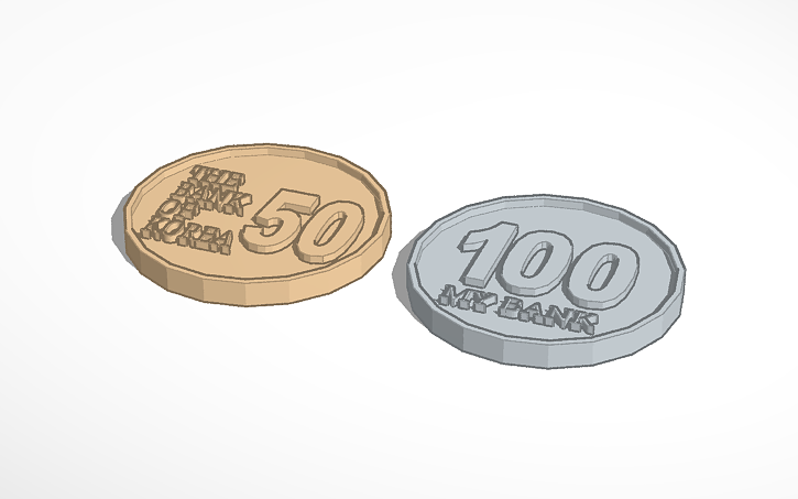 3D design COINS - Tinkercad
