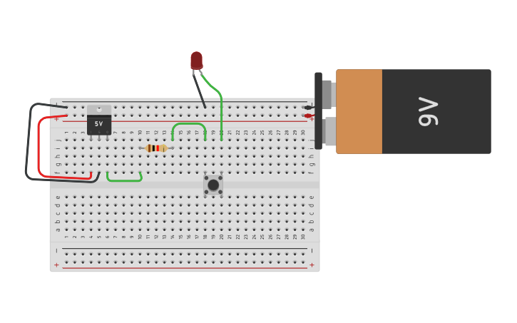 Circuit design operate with a switch . If switch is pressed blink ...