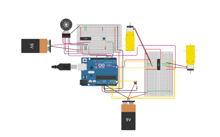 Circuit design Team 02 - Warman Project - Circuit | Tinkercad
