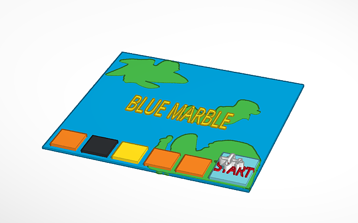 3D design BLUE MARBLE | Tinkercad