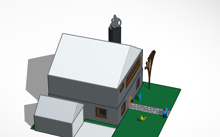 3D design Completed House - Tinkercad