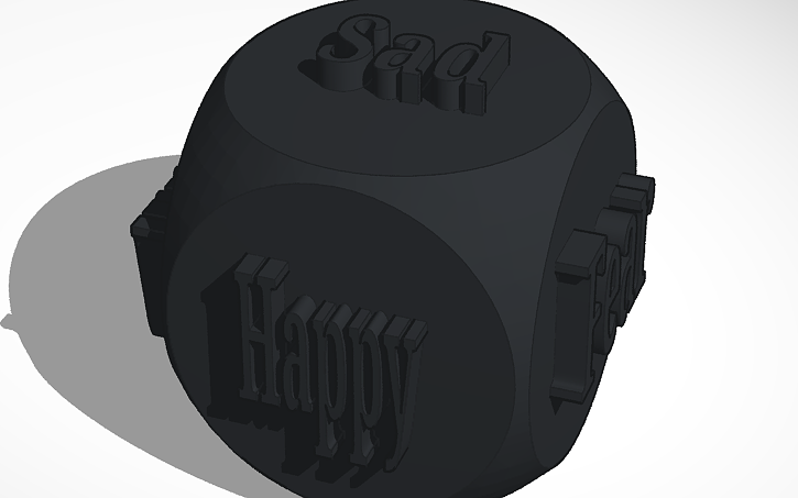 3D design Acting Roll-ette! Dice - Tinkercad