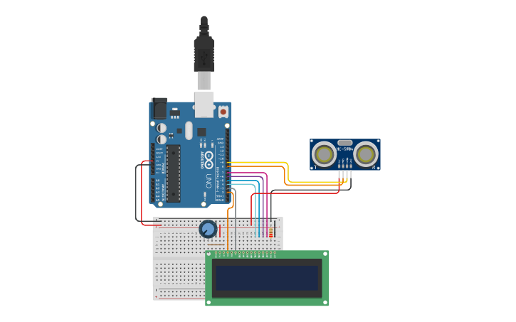 Circuit Design Distance Measurement Tinkercad