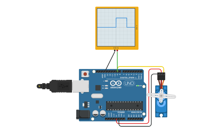 Circuit design 20.1-Servo-Sweep - Tinkercad