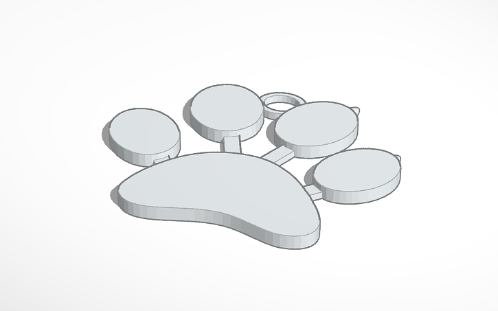 3D design Dog paw - Tinkercad