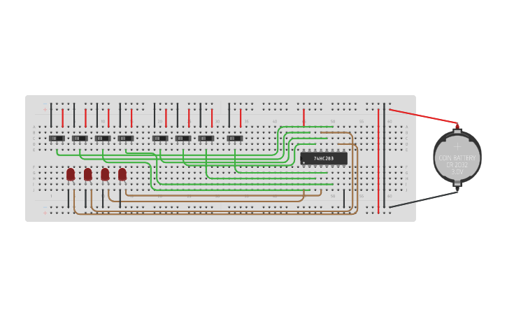 Circuit design Activity#6-4-BIT ADDER - Tinkercad