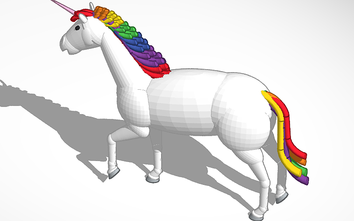 3D design My Rainbow Unicorn - Tinkercad