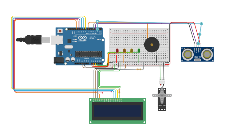 Circuit design Controle de volume - Tinkercad
