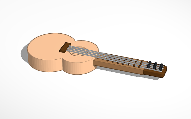 3D design guitar | Tinkercad
