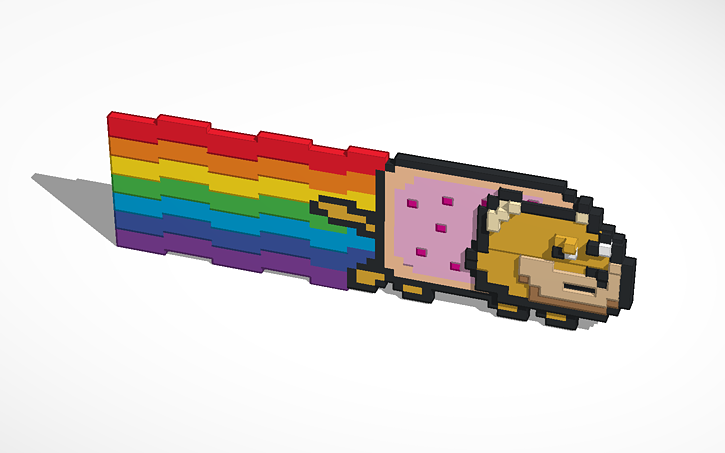 3D design nyan doge sawyer - Tinkercad