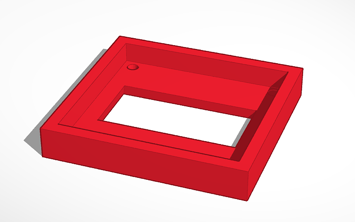 3D design 6.5mm thicker 1.3 OLED Bezel - Tinkercad