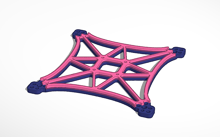 3D design 122mm toothpick frame - Tinkercad