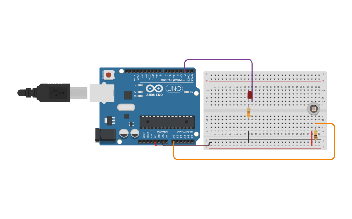 Circuit design ArdiUno: Interfacing of Photo-diode with ArdiUno - Tinkercad