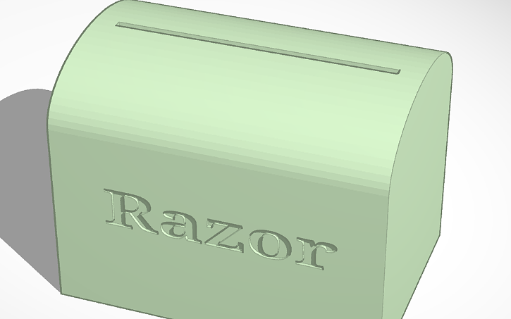 3D design RazorBladeHolder | Tinkercad