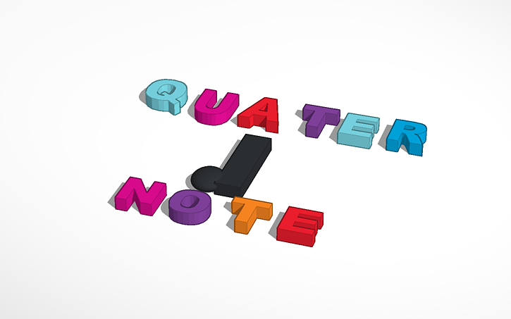 3D design Brooke Moser Music Note - Tinkercad