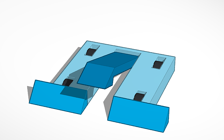 3D design Blue Square battlebot idea - Tinkercad