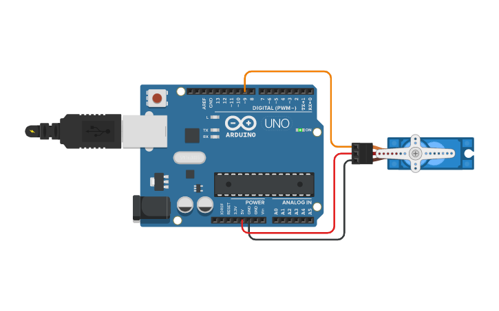 Circuit design Arduino #13 Servo Motor (SG90) Kullanımı - Tinkercad