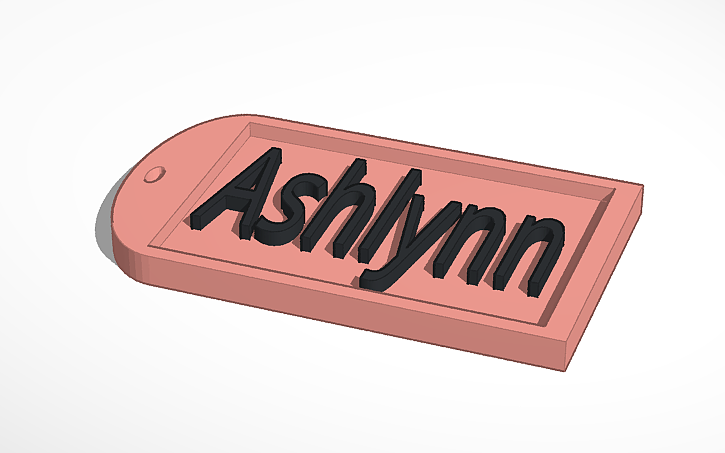 3d Design Key Chain Tinkercad