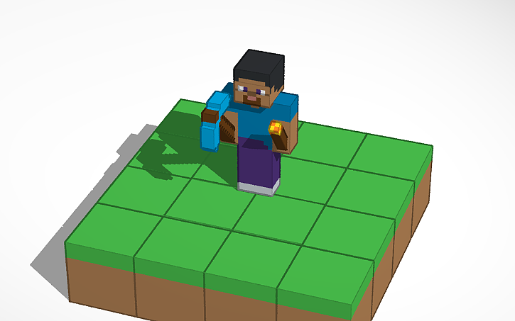 3D design steve pico y antorcha - Tinkercad