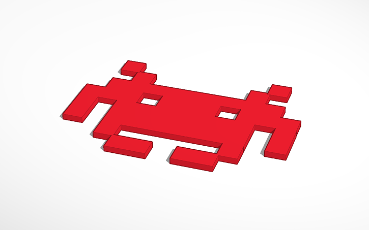 3D design Space invader | Tinkercad