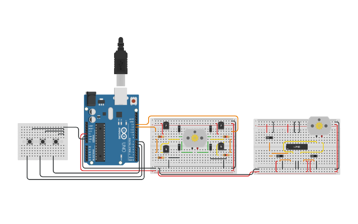 Circuit design Ponte H com Arduino - Felipe Ribeiro Batista - Tinkercad