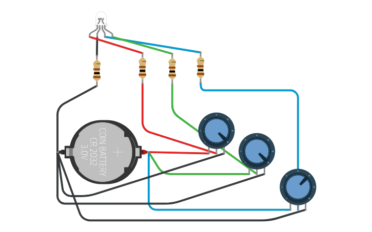 Circuit Design Rgb With Potentiometers Tinkercad