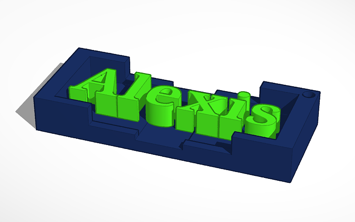 3D design Nameplate - Tinkercad