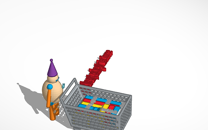 3D design Shopping carte - Tinkercad