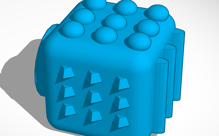 3D design Fidget Cube - Tinkercad