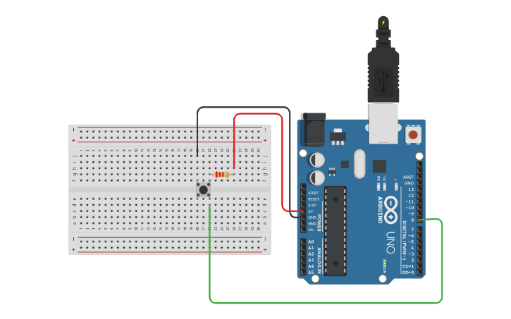Circuit design switch on-off - Tinkercad