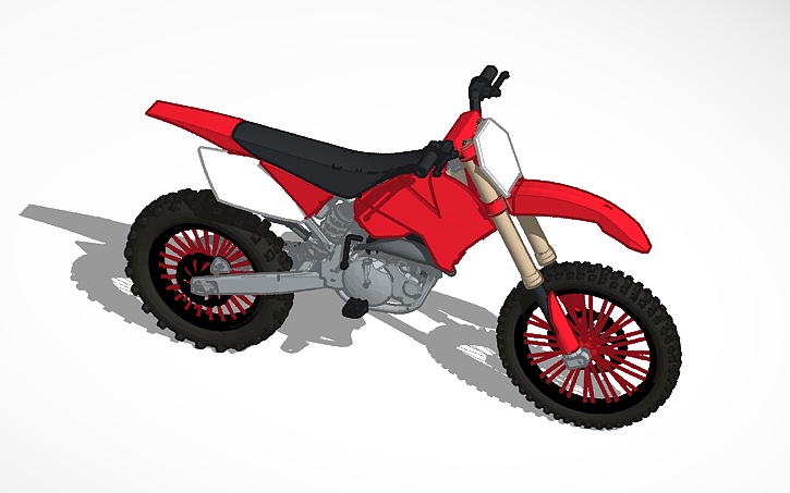 3D design 4 stroke dirt bike - Tinkercad