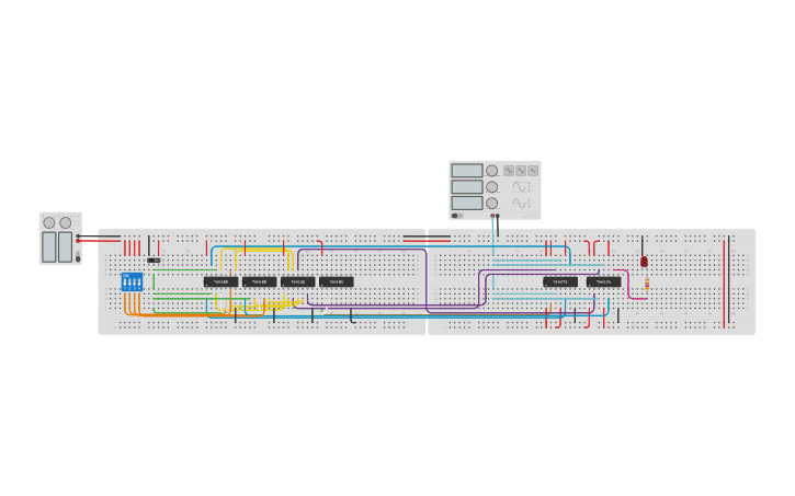 Circuit design PISO Shift Register | Tinkercad