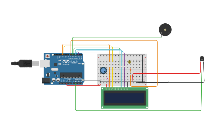 Circuit Design Sensor De Temperatura Tinkercad
