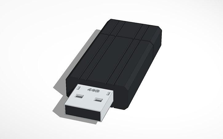 3D design USB Pendrive - Tinkercad