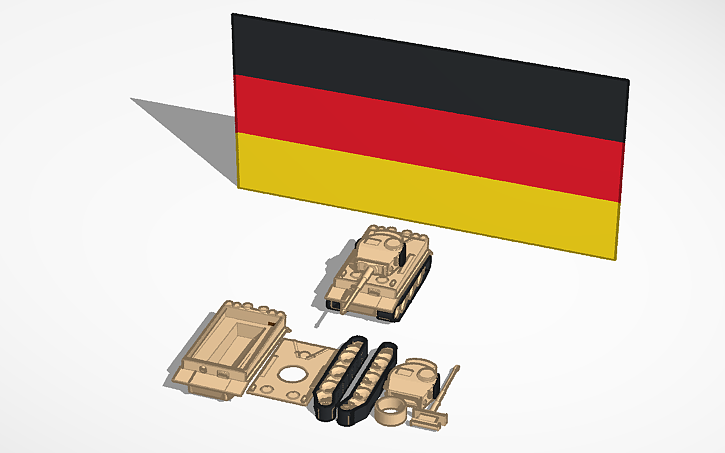 3D design Tiger 1 ausf H1 - Tinkercad