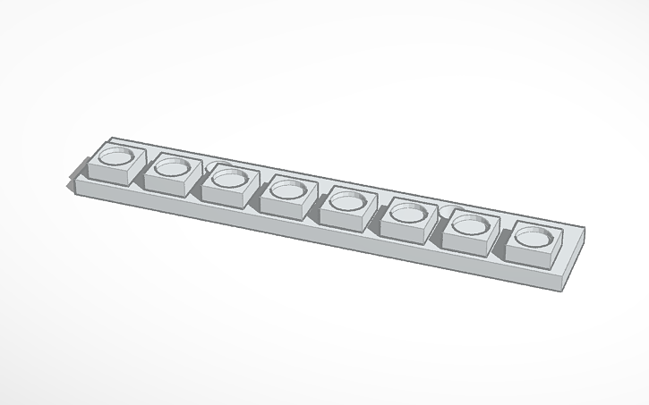 3D design LED strip WS2812B-8 - Tinkercad