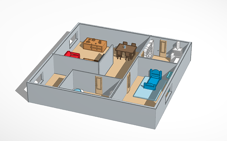 3D design Copy of Diseño de interior de casa - Tinkercad