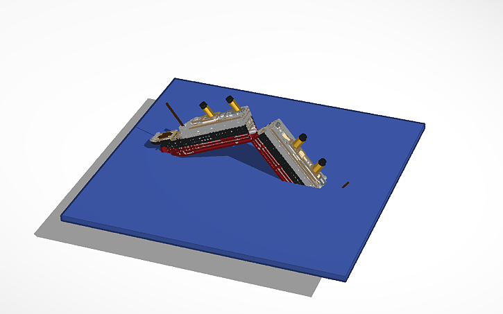 3d Design Titanic Splitting Apart Tinkercad