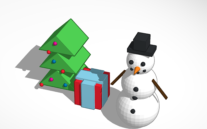 3D design snowman - Tinkercad