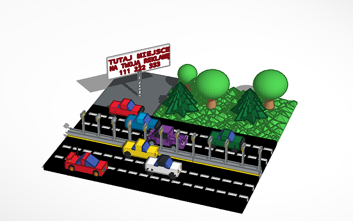 3D design autostrada - Tinkercad