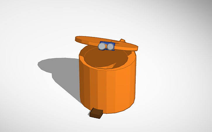 3D design smart dustbin - Tinkercad