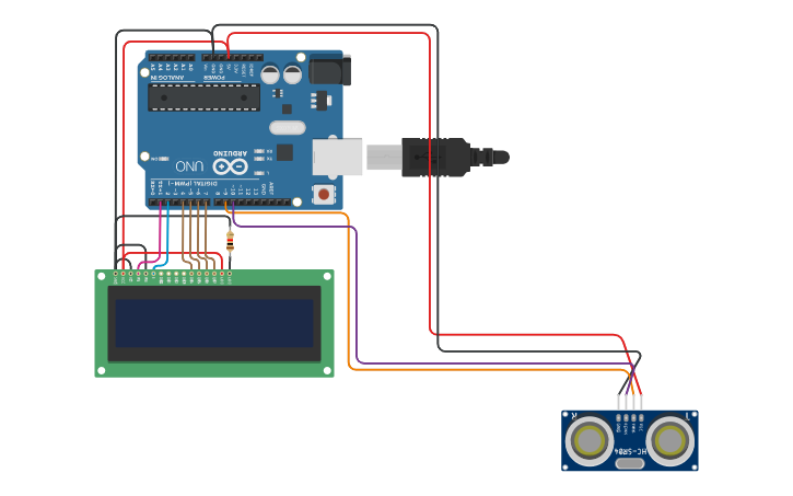 Circuit design water level controller | Tinkercad