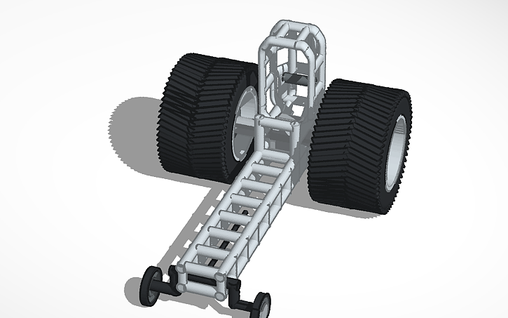 3D design Primed and Ready Pulling Modified Frame - Tinkercad
