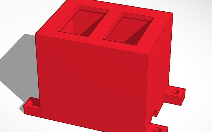 3D design 12 V rocker switch box - Tinkercad