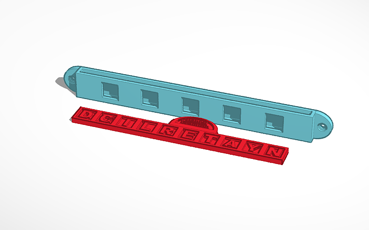 3D design Dirty or Clean Sliding Sign | Tinkercad
