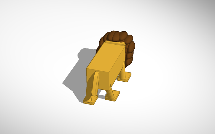 3D design lion - Tinkercad