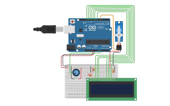 Circuit design Control angular - Tinkercad